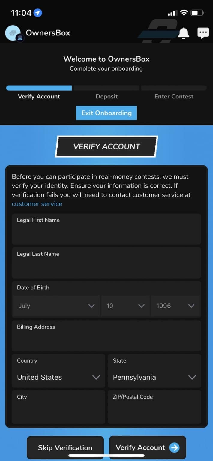 OwnersBox DFS State Availability | Odds Assist